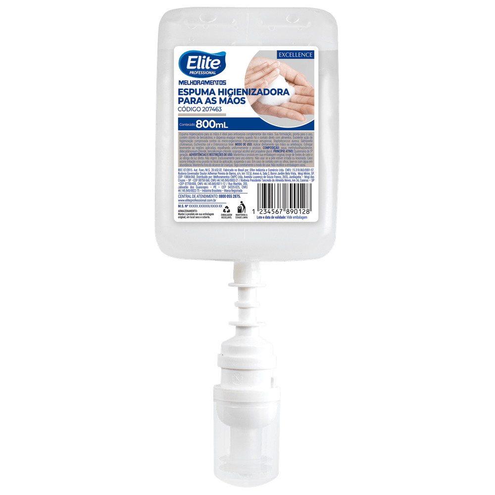 Espuma Higiênizadora Elite Professional Excellence 800Ml - Softys - Desktop